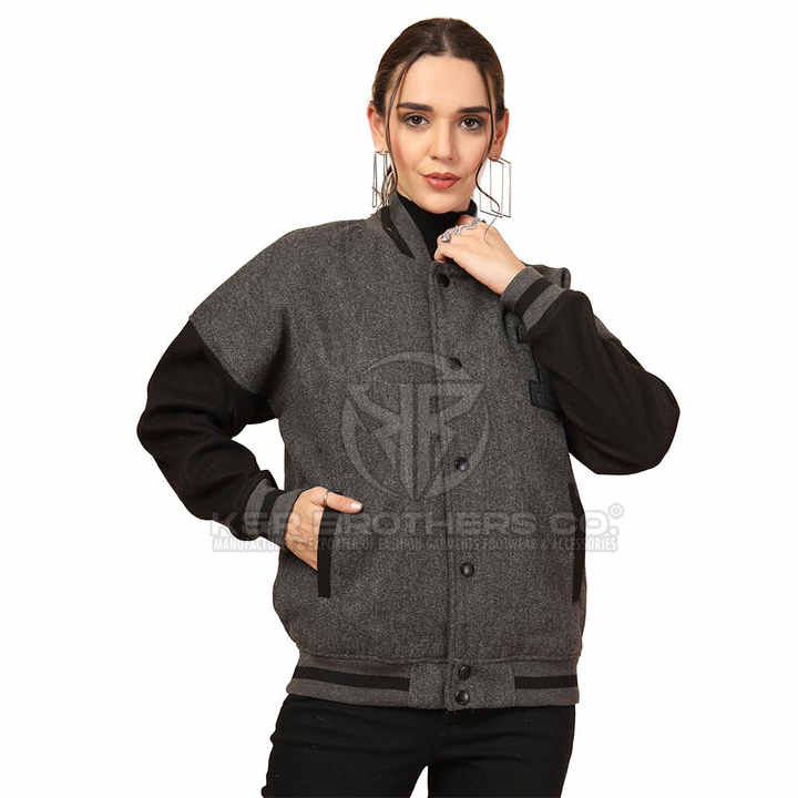 Women Varsity Jacket Fashion Retro Letterman Jacket for School Sports ...