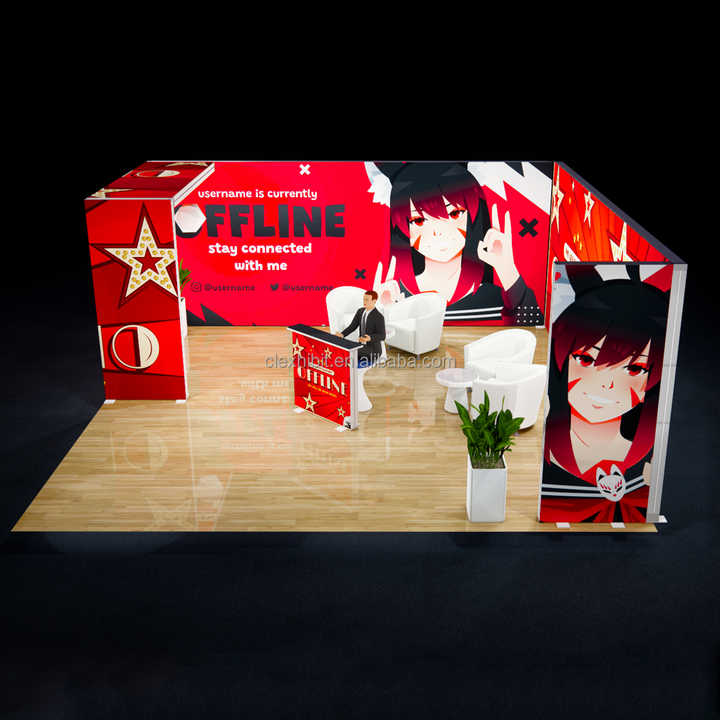 20x20 Portable Anime Trade Show Booth Design Modular Exhibition Booth ...