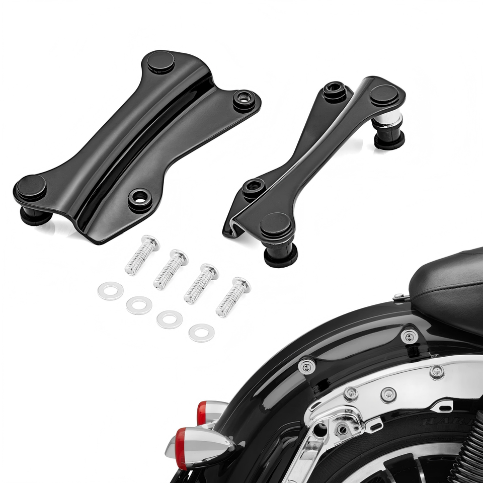 Vivid Black 4 Point Docking Hardware Kit Fit for Harley Touring Street ...