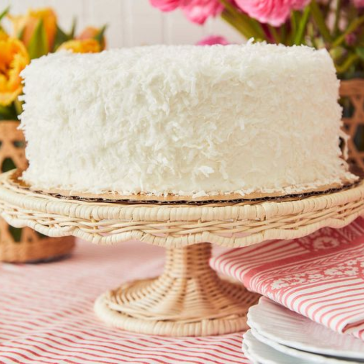 New Product Rustic Style Hand Wicker Cake Serving Stand Natural Rattan ...