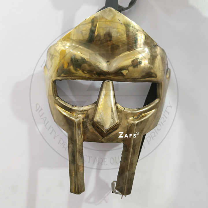 High Quality MF Doom Golden Gladiator Mask Mild Steel Mad Villain ...