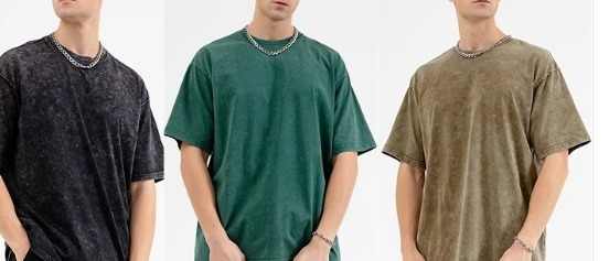 Acid Skull - Acid Wash T-Shirt Stonewashed Cotton Tee Shirts