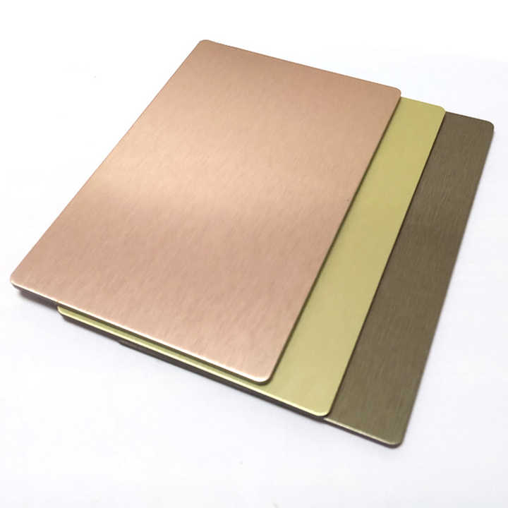 Gold Brushed Alucobond Wall Cladding Aluminum Composite Panel with ...