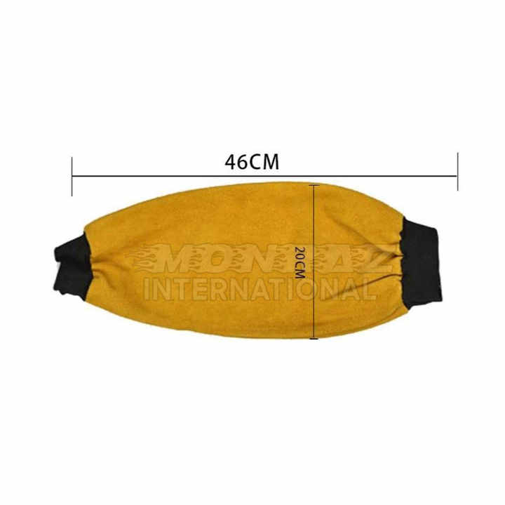 Resistant Split Cowhide Leather Welding Sleeves Protective Leather Arm ...