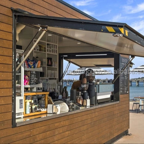 Customize Design Modern Prefab Small Cafe Outdoor BBQ