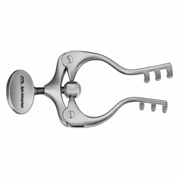 JANSEN Self-Retaining Retractor 100 mm with 3 x 3 Blunt Prongs Jaw ...