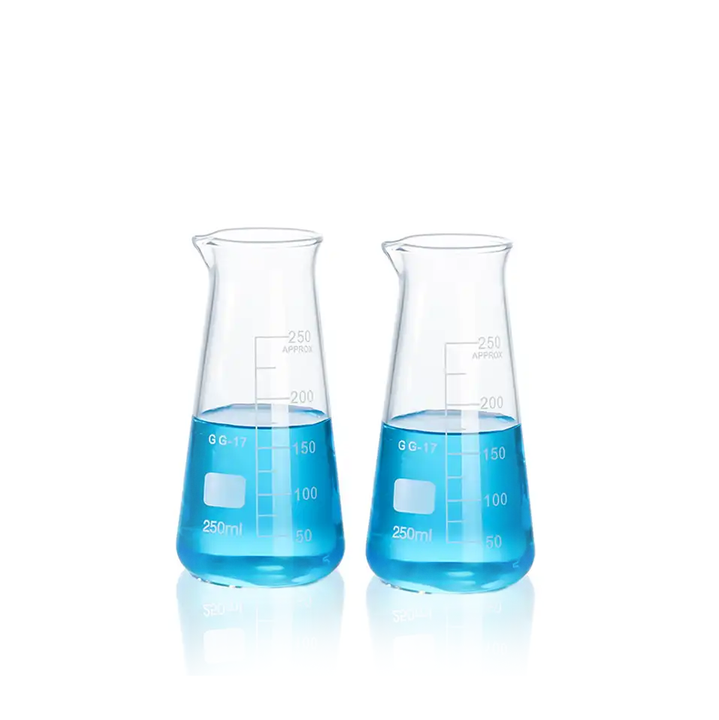 Laboratory 125ml 250ml 500ml Conical Borosilicate Clear Glass Beaker ...
