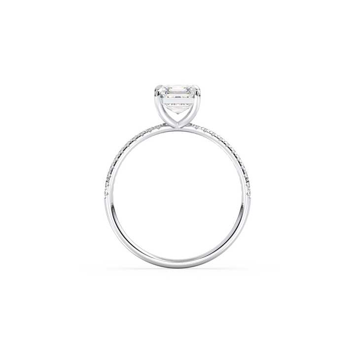 REYES Elegant Emerald Square Lab Grown Diamond Engagement Ring in 14K ...