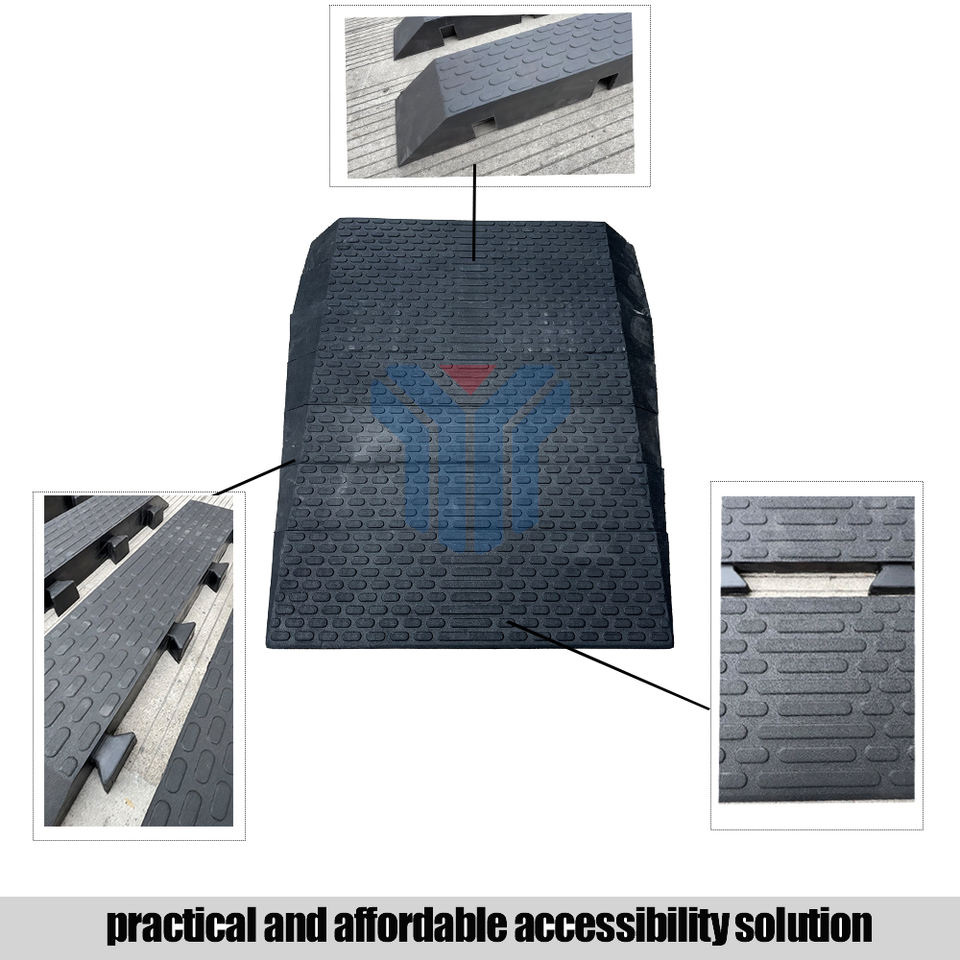 Modular Rubber Threshold Ramp 1to 4 Inches Rise ADA Compliant Rubber ...