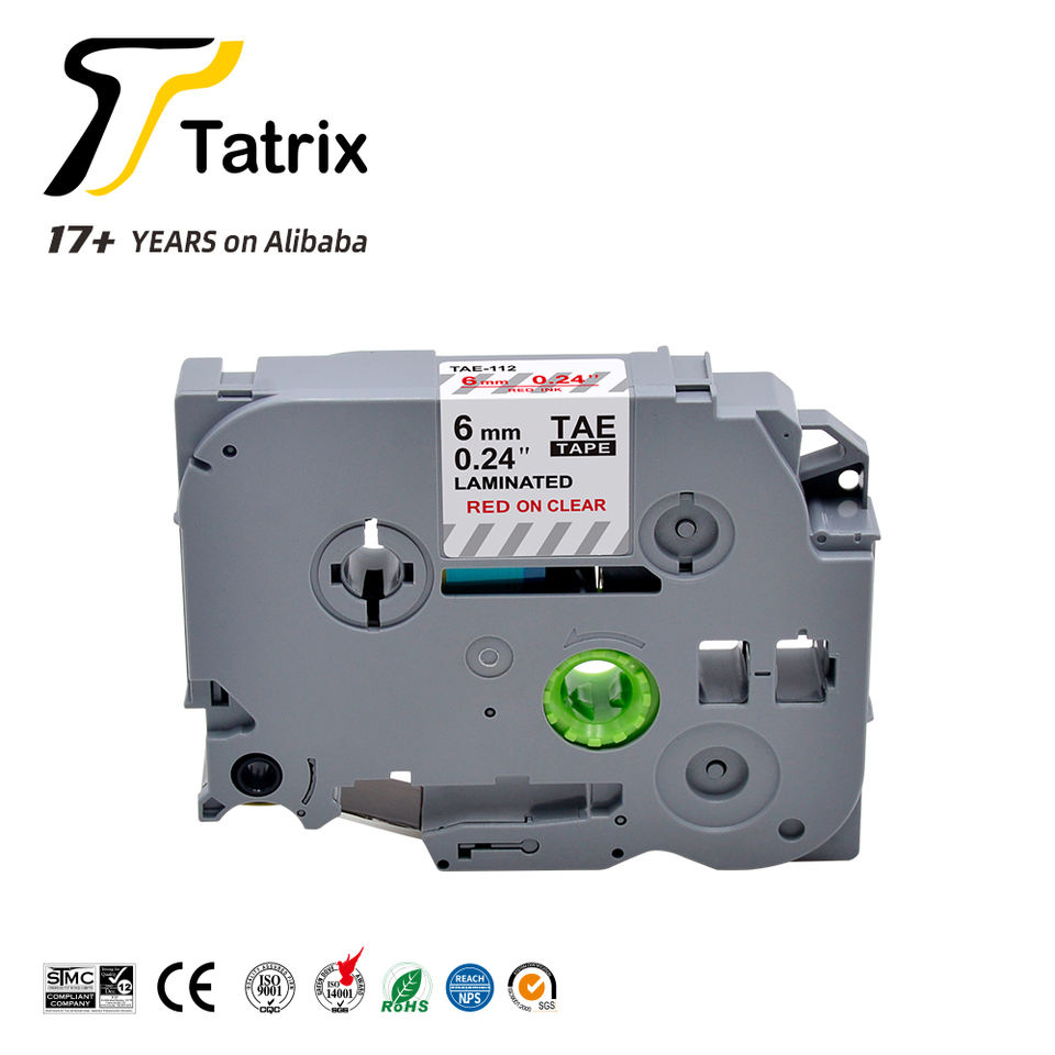 Tatrix Tae-112 Label Tape - Compatible with Brother Printers