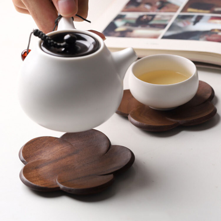 New Arrival High Quality Solid Wood Coaster Set for Cup Drinking