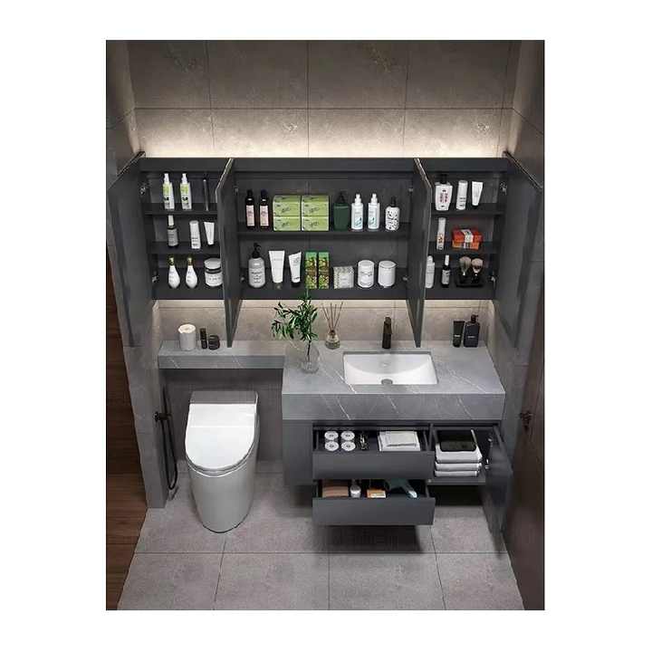 Basin Cabinets PVC Graphic Design Villa Modern Waterproof