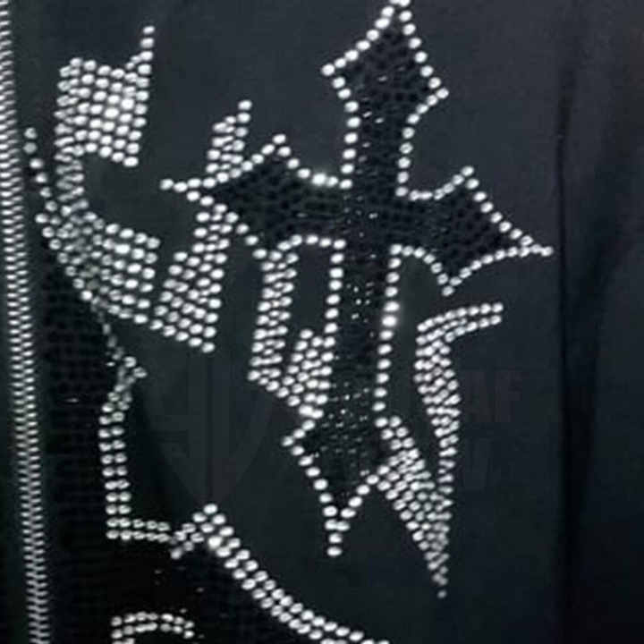 Custom Design Men Rhinestones Hoodies Winter Wear Men Rhinestones ...