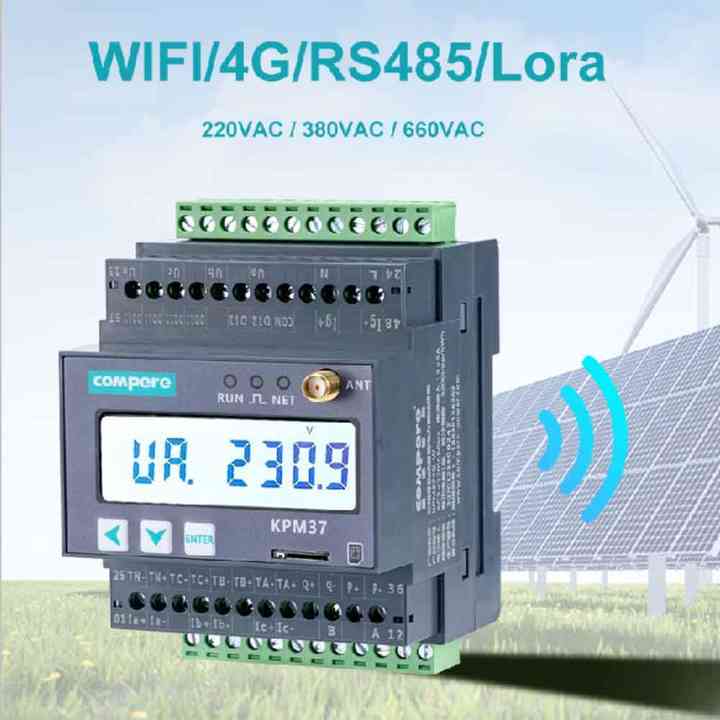 WIFI Power Analyzer MQTT Din Rail Digital Smart CT Meter