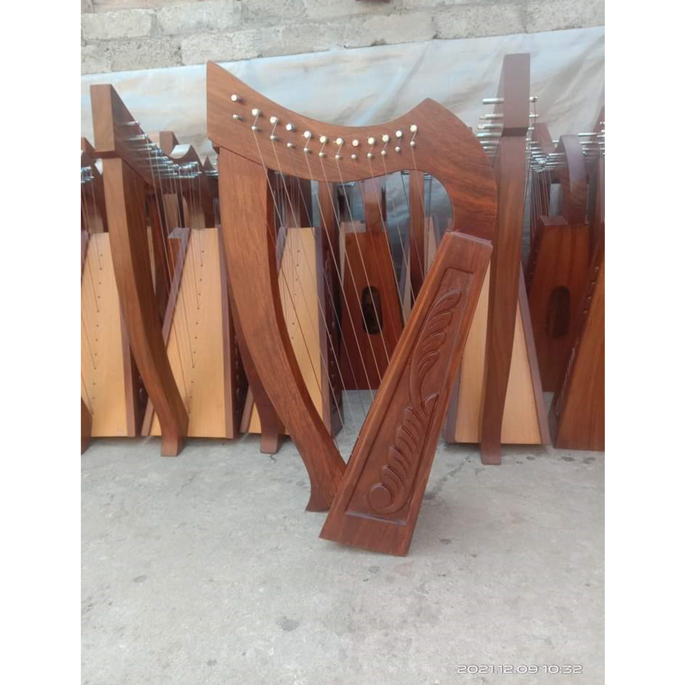 34 String Harp with Case - Natural Wood Lightweight Design