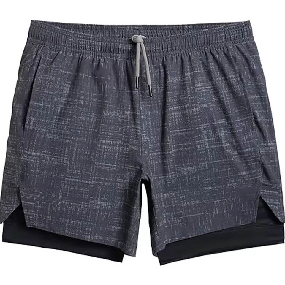 Men Double Layer Training Shorts Quick Dry Fitness Shorts Men Double ...