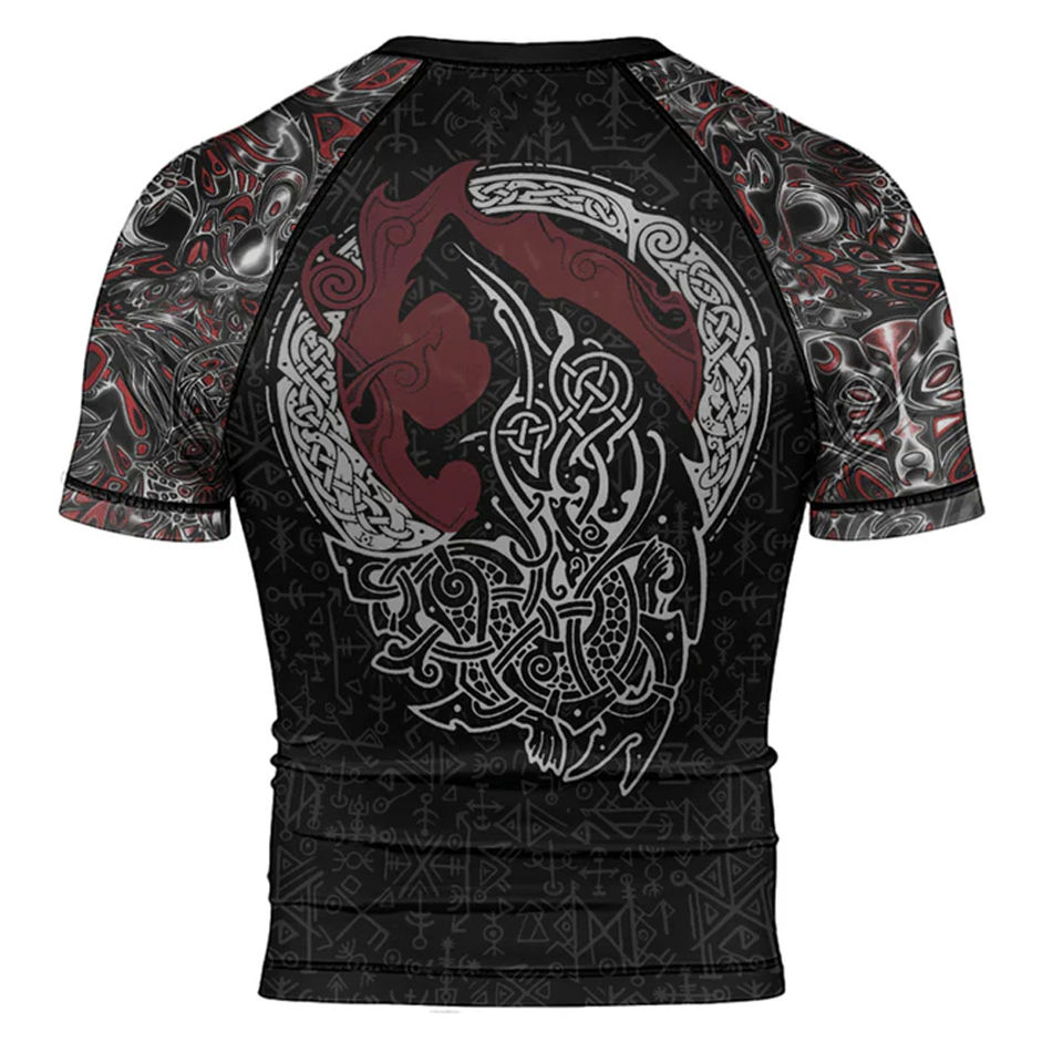 Custom Printed Rash Guard Sublimation Printed Rash guard MMA BJJ Men ...