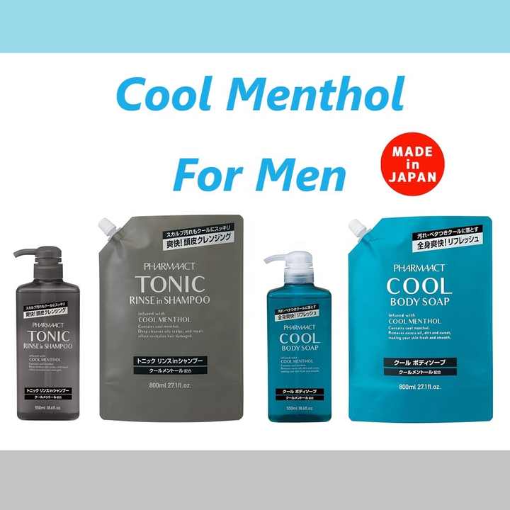 Pharmaact Cool Menthol Body Wash - 550ml Japanese Liquid Soap