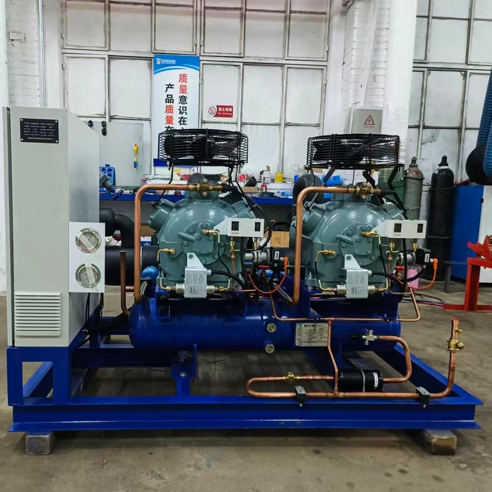 R404A Industrial Semi-Hermetic Piston Compressor Parallel Refrigeration ...