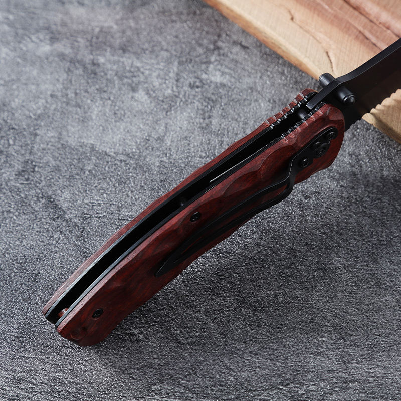 Hongrui 2025 New Design Diamond-cut Design Wooden Handle Outdoor ...