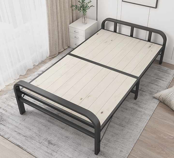 Durable Modern Folding Metal Bed Portable Frame Foldable Steel Single ...