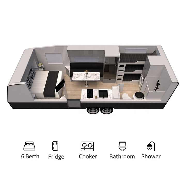 Leisure Camper 22 ft Australian Standard Trailer caravan with Skylights ...
