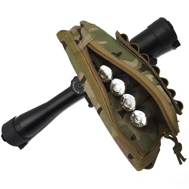 Tactical Butt Stock Mag Holder Camo Cheek Rest Pad Adjustable Molles ...