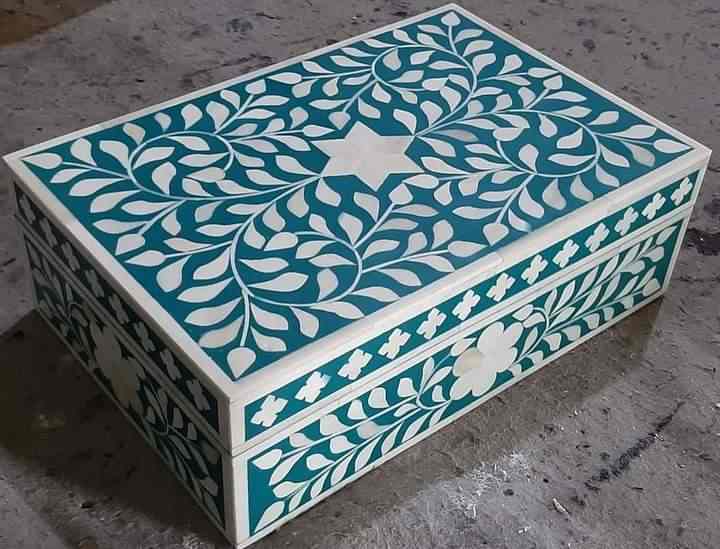 Customized Shaded Blue and White Boxes for Storing Jewelry and for ...