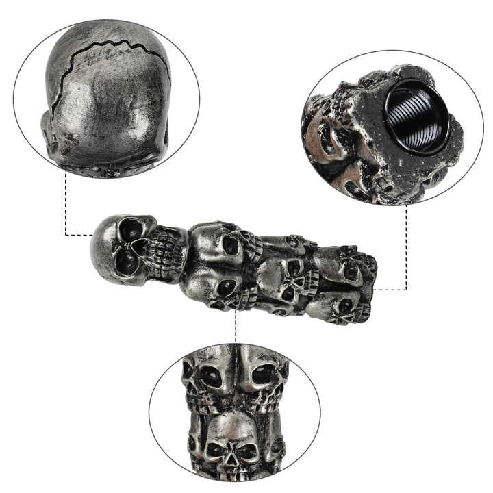 Skeleton Skull Head Many Faces Car Manual Gear Shift Knob Stick Lever ...