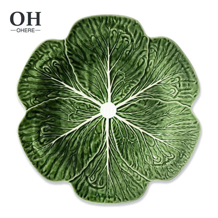 2024 Green Cabbage Plate - Sustainable Portuguese Village Ceramic ...