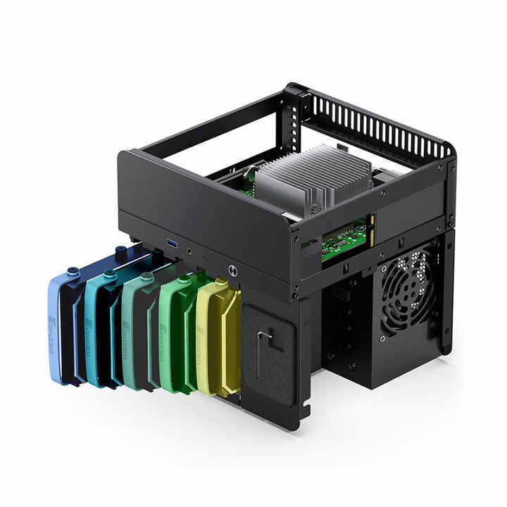 JONSBO N2 Aluminum Mini-ITX NAS Computer Case with 5+1 HDD Slots