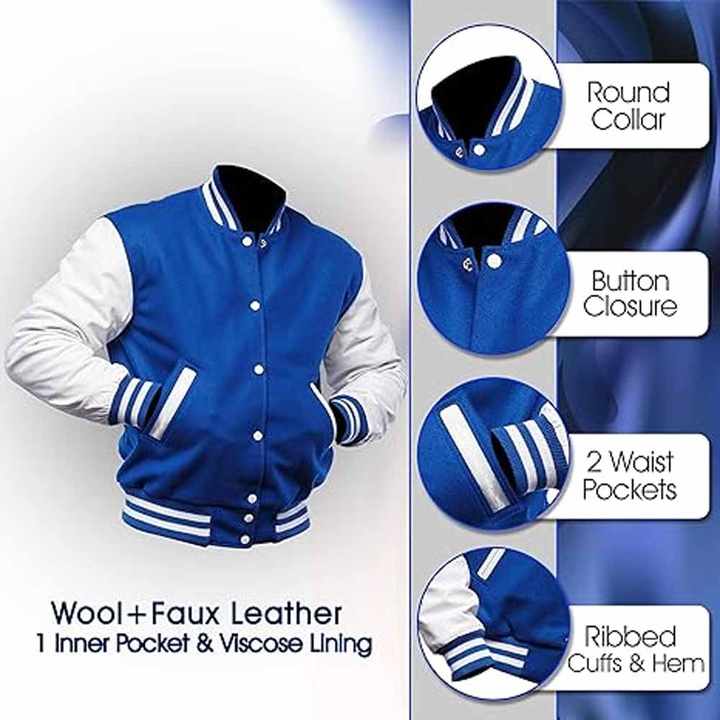 Men Varsity Jackets on Sale Custom Made Private Design Baseball School ...