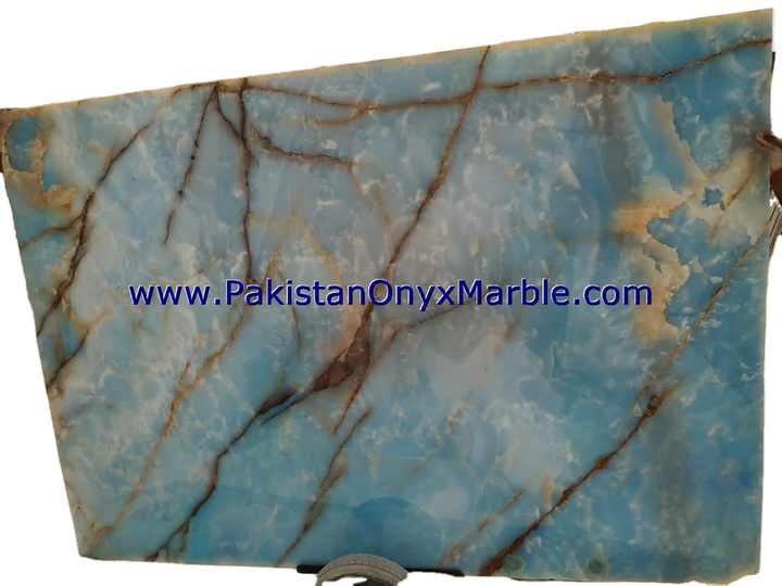 Blue Onyx Marble Slab Modern Design Polished Natural Countertop for ...