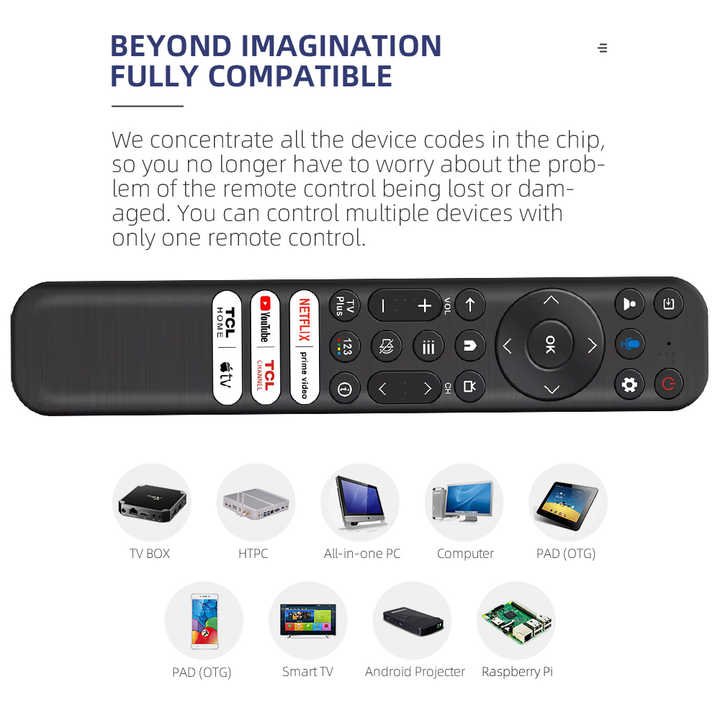 New RC813 FMB1 Voice Remote Control for TCL Smart TVs Factory Direct ...