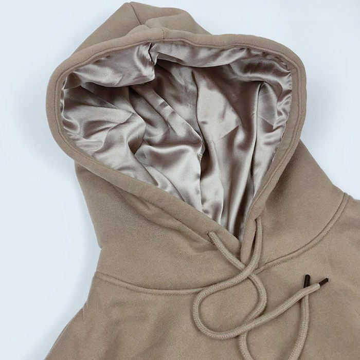 Custom Made Embossed Logo Hoodie Unisex Silk Lining Hoodie Sweatshirt ...
