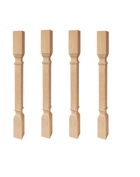 Solid Wood Kitchen Cabinet Island Post Column Decorative Legs Support ...