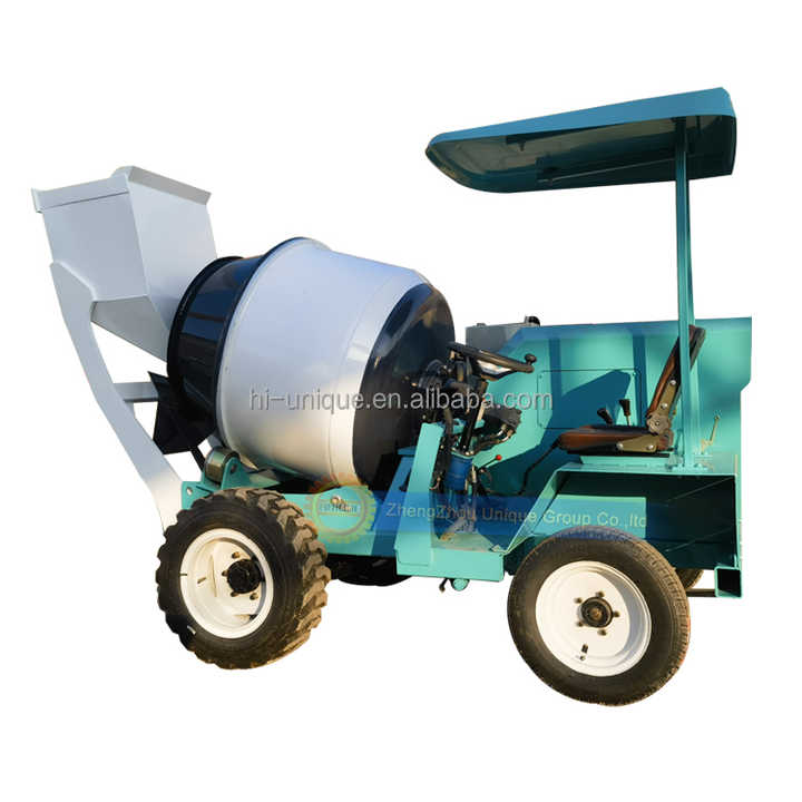 500L Diesel Portable Cement Mixer with Bucket Cabin for Road Repair ...