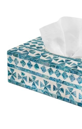 High Quality Blue Mother of Pearl Napkin Holder and Tissue Box ...