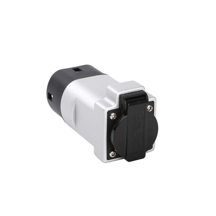 Portable Type 2 Plug to Schuko Socket Charging Adapter