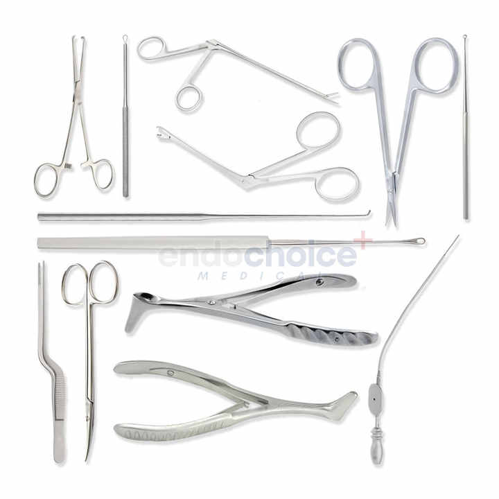 Comprehensive Surgical Grade Basic ENT Instrument Set Stainless Steel ...