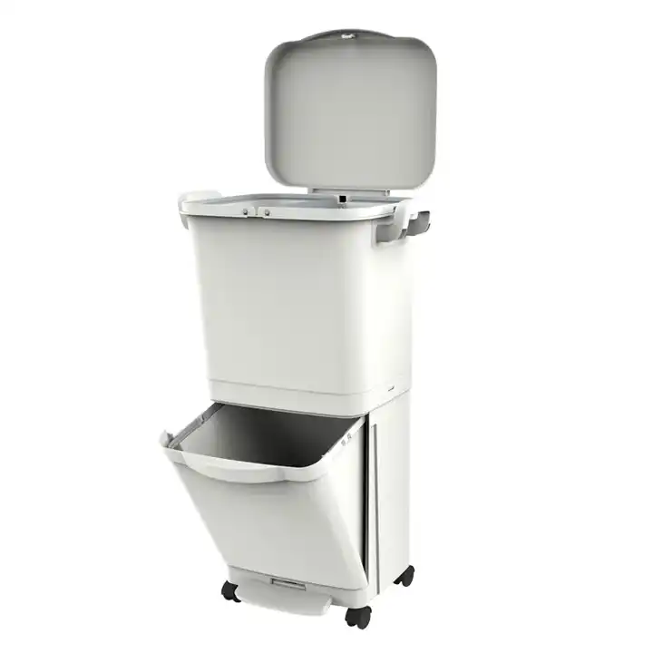 Double Layers Trash Can Classification Trash Bin kitchen waste bin ...