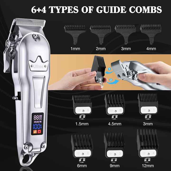 Professional Hair Clippers for Men - Cordless & Versatile