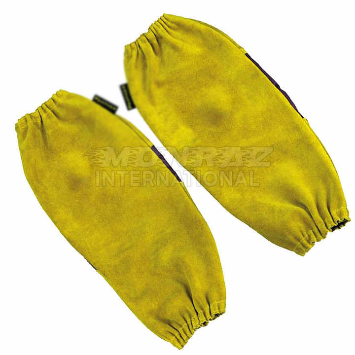 Heat Spark Resistant Split Cowhide Leather Welding Sleeves Protective ...