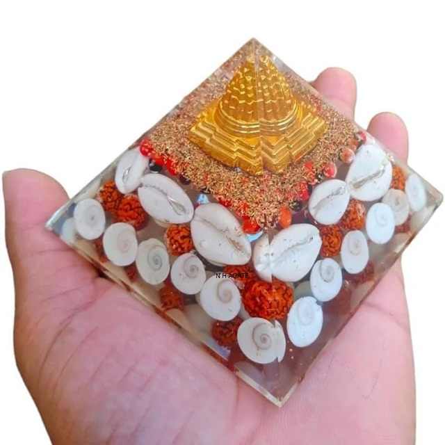 Gomti Chakra Crystal Shri Yantra Laxmi Pyramid for Success