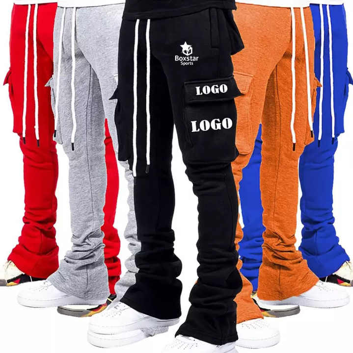 Long Length Men's Stacked Joggers With Pocket Street Wear Men's ...