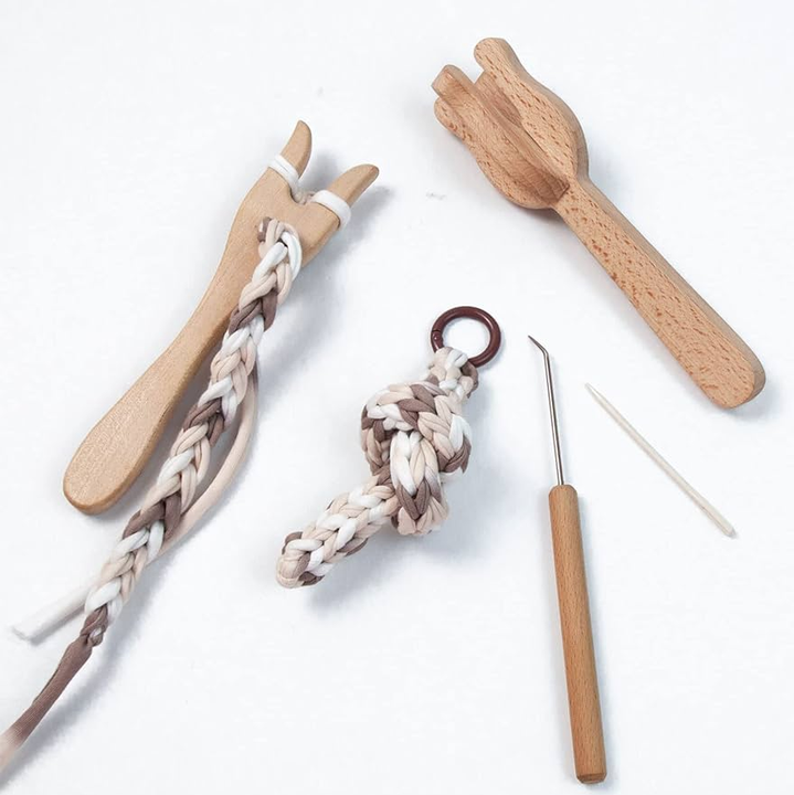 Eco Friendly Indian Wooden Lucet Making Jewelry Knitting Tools Braid ...