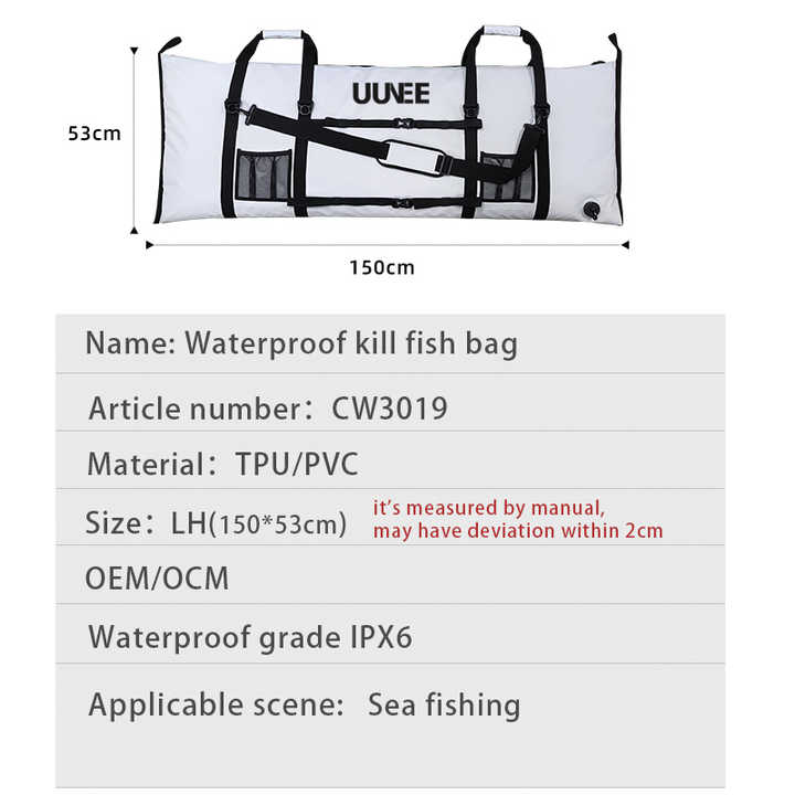 HAIHAN Fish Cooler Bag Large Kill Bag Portable Foldable Waterproof Leak ...