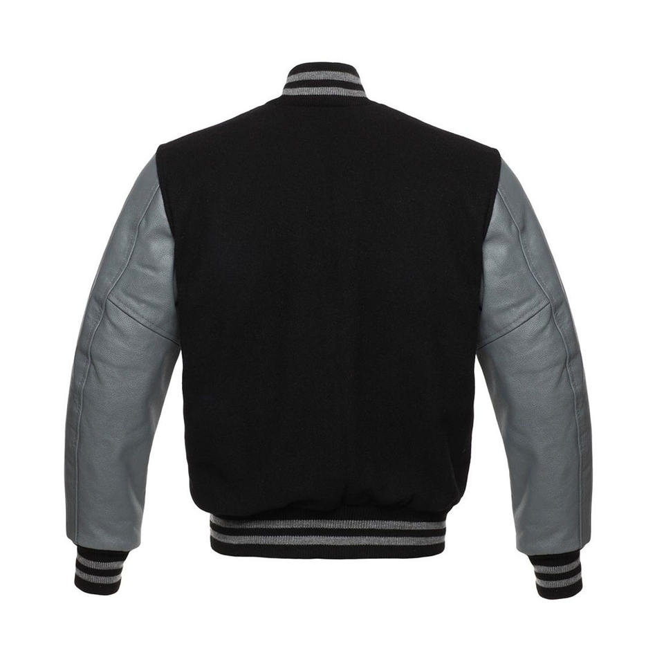 Embroidered Varsity Jacket Leather Sleeves and Personal Lettering for ...