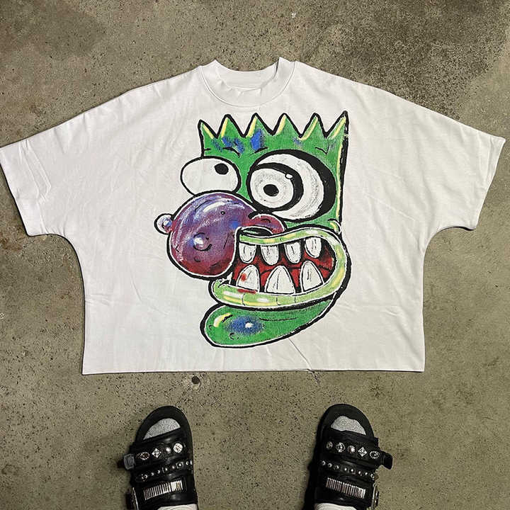 Manufacturer Oversized Boxy Drop Shoulder Cartoon Pictures T-shirt ...
