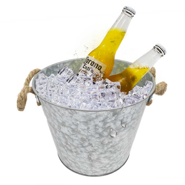 Customized Logo Galvanized Beer Bucket 5L Ice Bucket for Beer Leakage ...